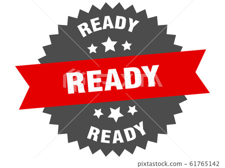 ready sign. ready circular band label. round ready - Stock Illustration ...