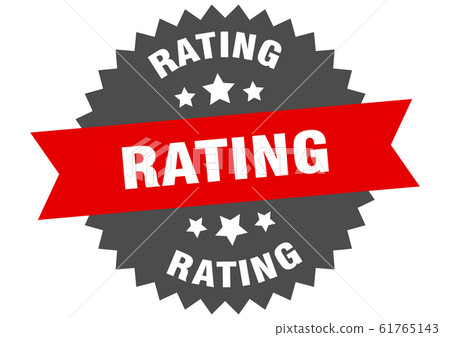 rating sign. rating circular band label. round - Stock Illustration ...