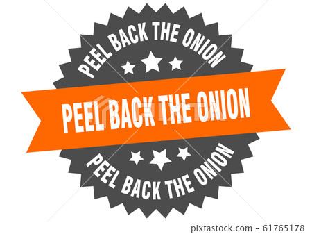 peel back the onion sign. peel back the onion - Stock Illustration ...