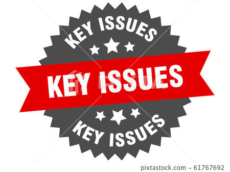 key issues sign. key issues circular band label. - Stock Illustration ...