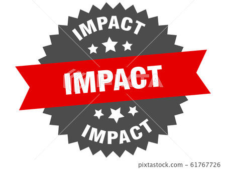 impact sign. impact circular band label. round - Stock Illustration ...