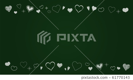 Chalkboard-style heart frame rectangle 16: 9... - Stock Illustration ...