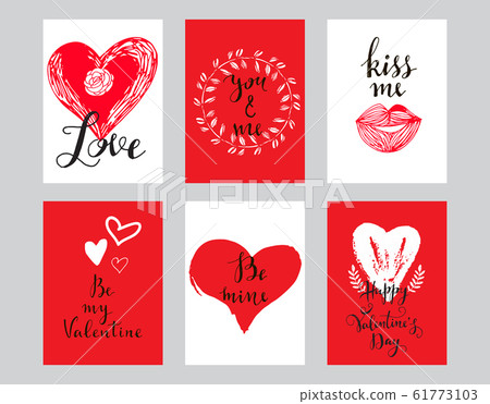 Love cards set 7-插圖素材 [61773103] - PIXTA圖庫