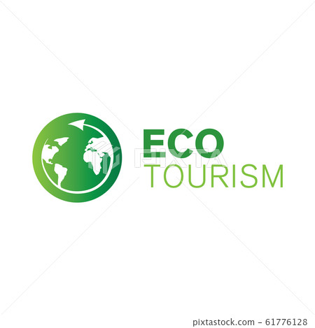 Vector logo of eco-travel, tourism and camping - Stock Illustration ...