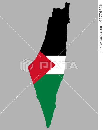 Palestine Map flag Vector illustration eps 10 - Stock Illustration ...