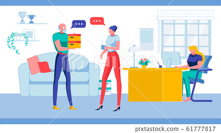 Business Company Staff Characters Working Hard. - Stock Illustration ...