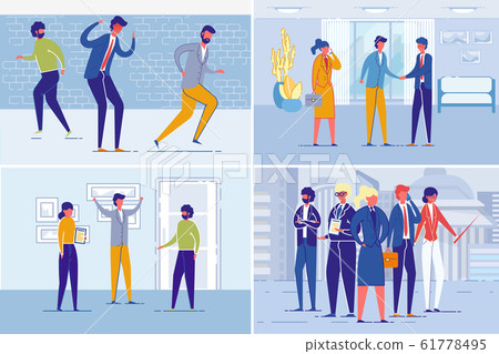 Business and Office Work Situations with People. - Stock Illustration ...