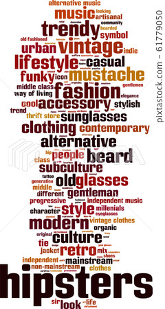 Hipsters word cloud - Stock Illustration [61779050] - PIXTA