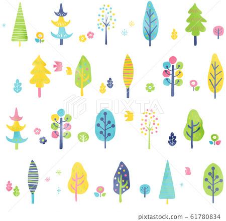 Tree pattern spring 8 - Stock Illustration [61780834] - PIXTA