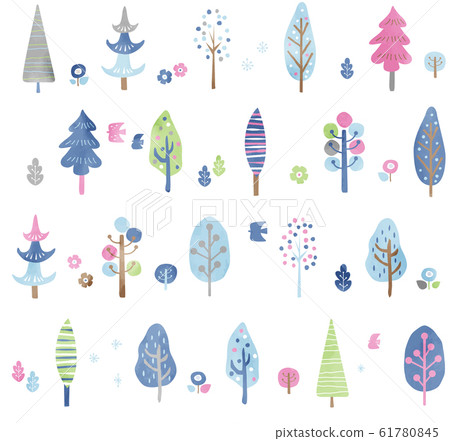 Tree pattern spring 3 - Stock Illustration [61780845] - PIXTA