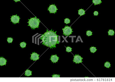 Pollen image black background (for hay fever etc.) - Stock Illustration ...