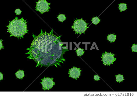 Pollen image black background (for hay fever etc.) - Stock Illustration ...