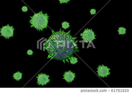 Pollen image black background (for hay fever etc.) - Stock Illustration ...