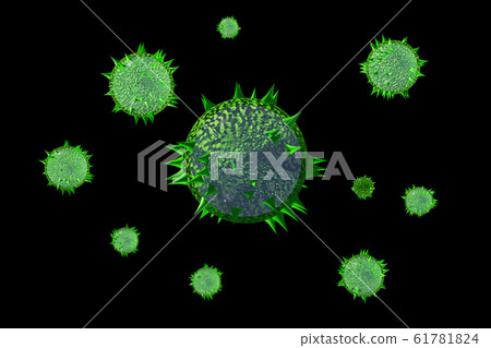 Pollen image black background (for hay fever etc.) - Stock Illustration ...