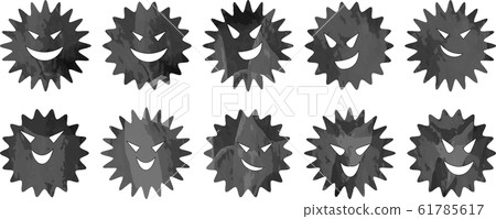 Virus_Grayscale_Set - Stock Illustration [61785617] - PIXTA