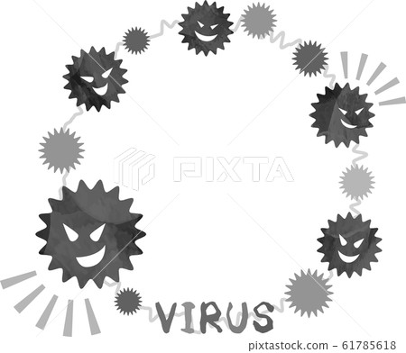 Virus_grayscale - Stock Illustration [61785618] - PIXTA