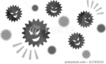 Virus_grayscale - Stock Illustration [61785619] - PIXTA