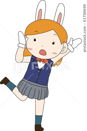 Cosplayer nerd anime character cartoon cute... - Stock Illustration ...