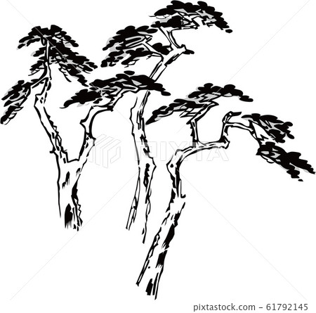 Ukiyo-e pine 11 - Stock Illustration [61792145] - PIXTA