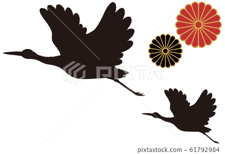 Flying crane background material vector... - Stock Illustration ...