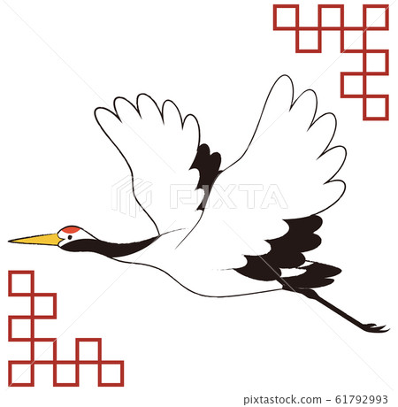 Flying crane background material vector... - Stock Illustration ...