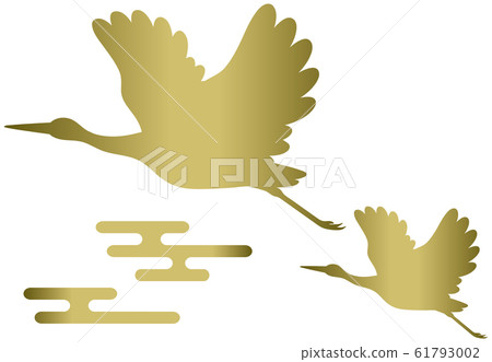 Flying crane background material vector... - Stock Illustration ...