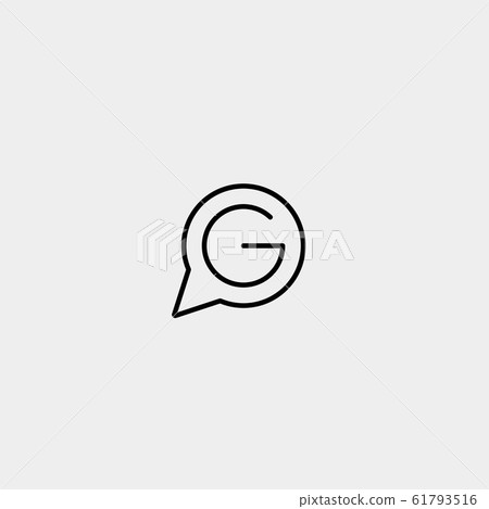 Letter G Chat Logo Template Vector Design - Stock Illustration ...