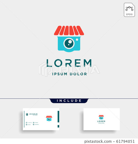 Camera Shop Logo Template Vector Design Symbol - Stock Illustration ...