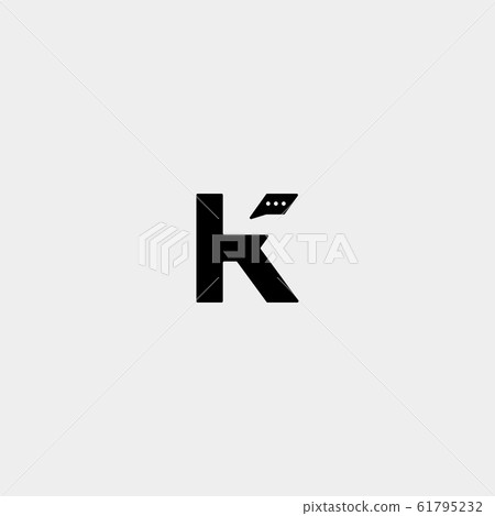 Letter K Chat Logo Template Vector Design - Stock Illustration ...