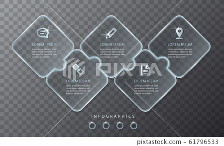 Vector infographic design UI template transparent - Stock Illustration ...