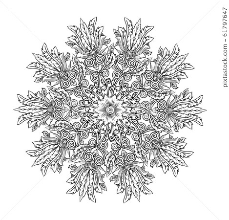 Roman or greek style round mandala - Stock Illustration [61797647] - PIXTA