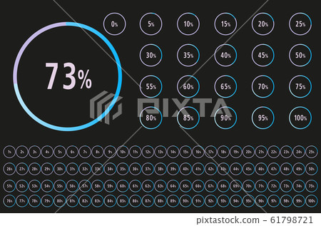 Set of 0-100 Percentage ready to use for - Stock Illustration [61798721 ...