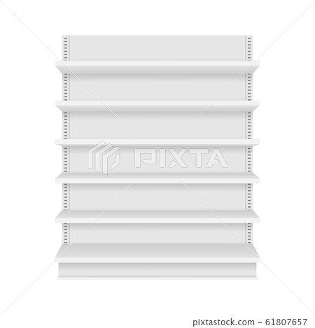 Empty store shelves isolated on background. Retail - Stock Illustration ...