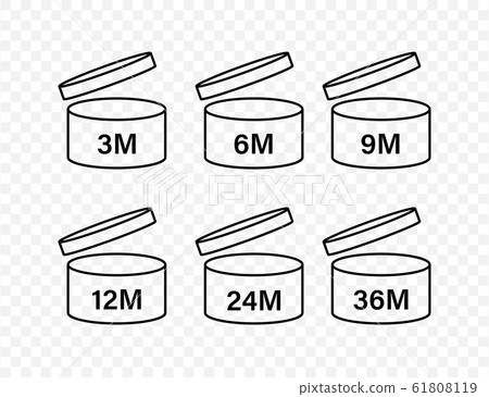 After Opening Use Icons. Expiration date symbols. - Stock Illustration ...