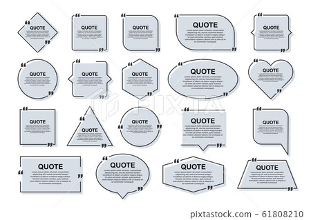 Set Quote frames. Blank template with print - Stock Illustration ...