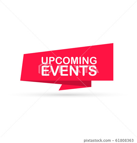 Red ribbon with the text Upcoming Events. - Stock Illustration ...
