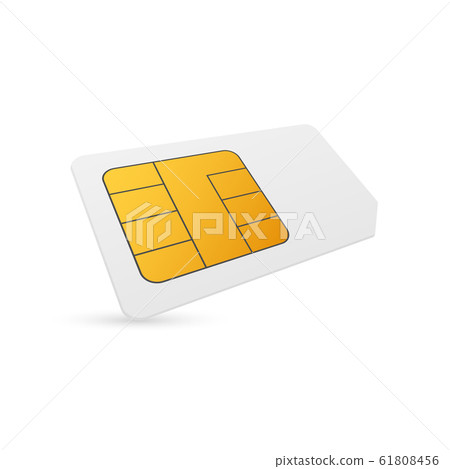 Vector Mobile Cellular Phone Sim Card Chip - Stock Illustration ...