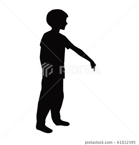 a kid body silhouette vector - Stock Illustration [61812395] - PIXTA