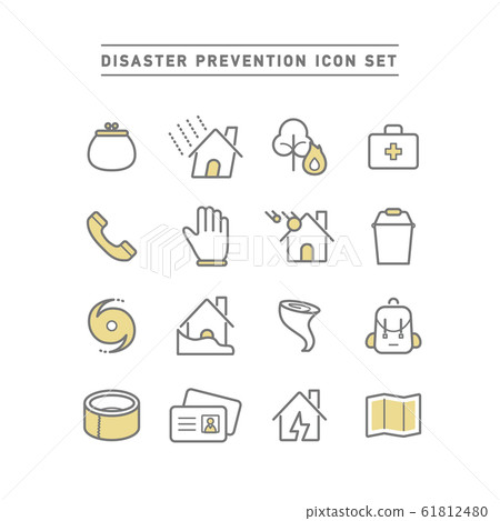 disaster prevention, icon, icons - Stock Illustration [61812480] - PIXTA