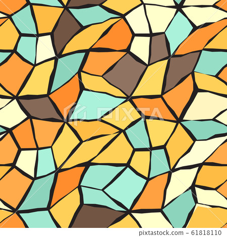 Retro mosaic pattern. Seamless vector vintage - Stock Illustration ...