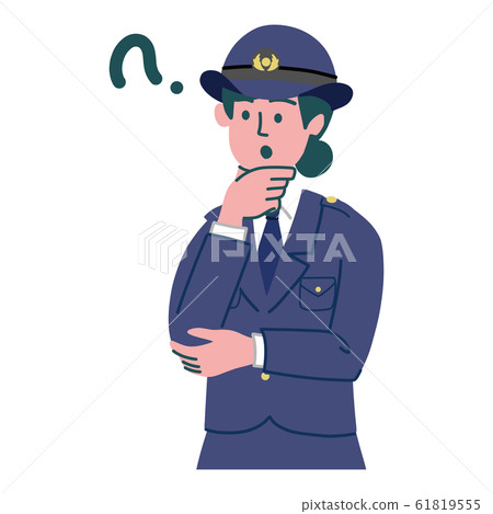 Police officer, policewoman, woman, thinking - Stock Illustration ...