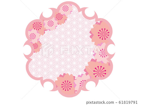 Snow ring Japanese pattern Sakura - Stock Illustration [61819791] - PIXTA