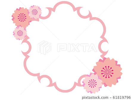 Snow ring Japanese pattern Sakura - Stock Illustration [61819796] - PIXTA