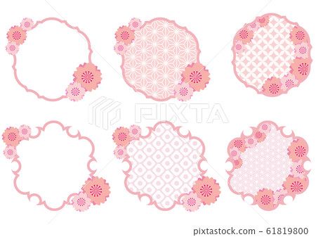 Snow ring Japanese pattern Sakura - Stock Illustration [61819800] - PIXTA