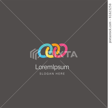 Logo design template 3 rings - Stock Illustration [61823258] - PIXTA
