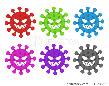 Virus color variation illustration - Stock Illustration [61823313] - PIXTA