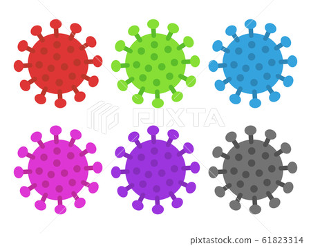 Virus color variation illustration - Stock Illustration [61823314] - PIXTA