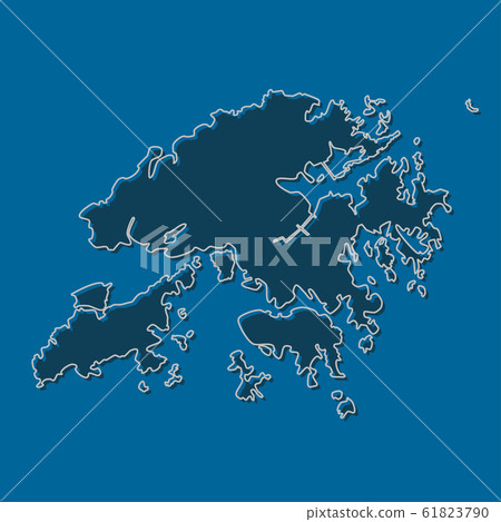 Vector map Hong Kong region China template - Stock Illustration [61823790] - PIXTA