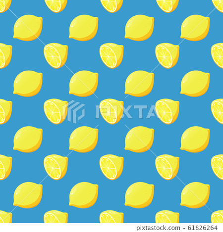 Lemon pattern illustration - Stock Illustration [61826264] - PIXTA