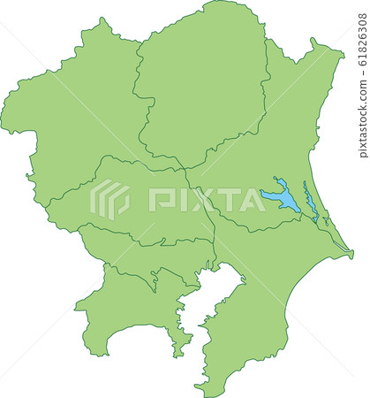 Kanto area map - Stock Illustration [61826308] - PIXTA